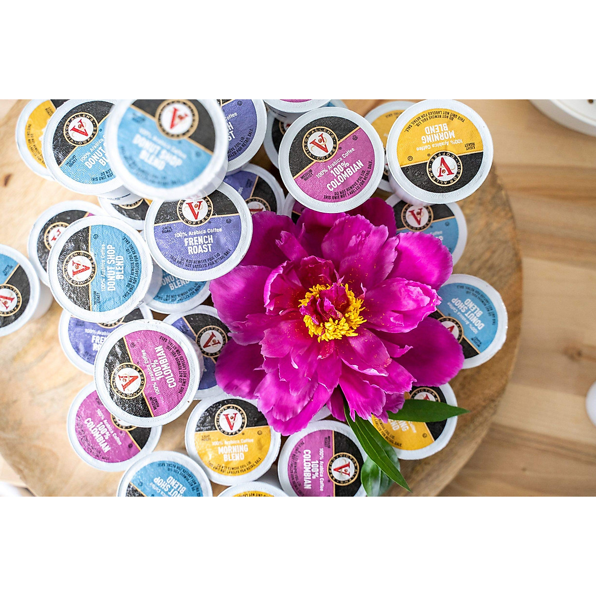 Victor Allen's Coffee Variety Pack with Decaf Options, 96 Count Single Serve Coffee Pods for Keurig Brewers