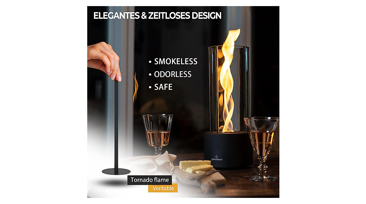 Tornado Tabletop Fire Pit - Elegant Indoor & Outdoor Design