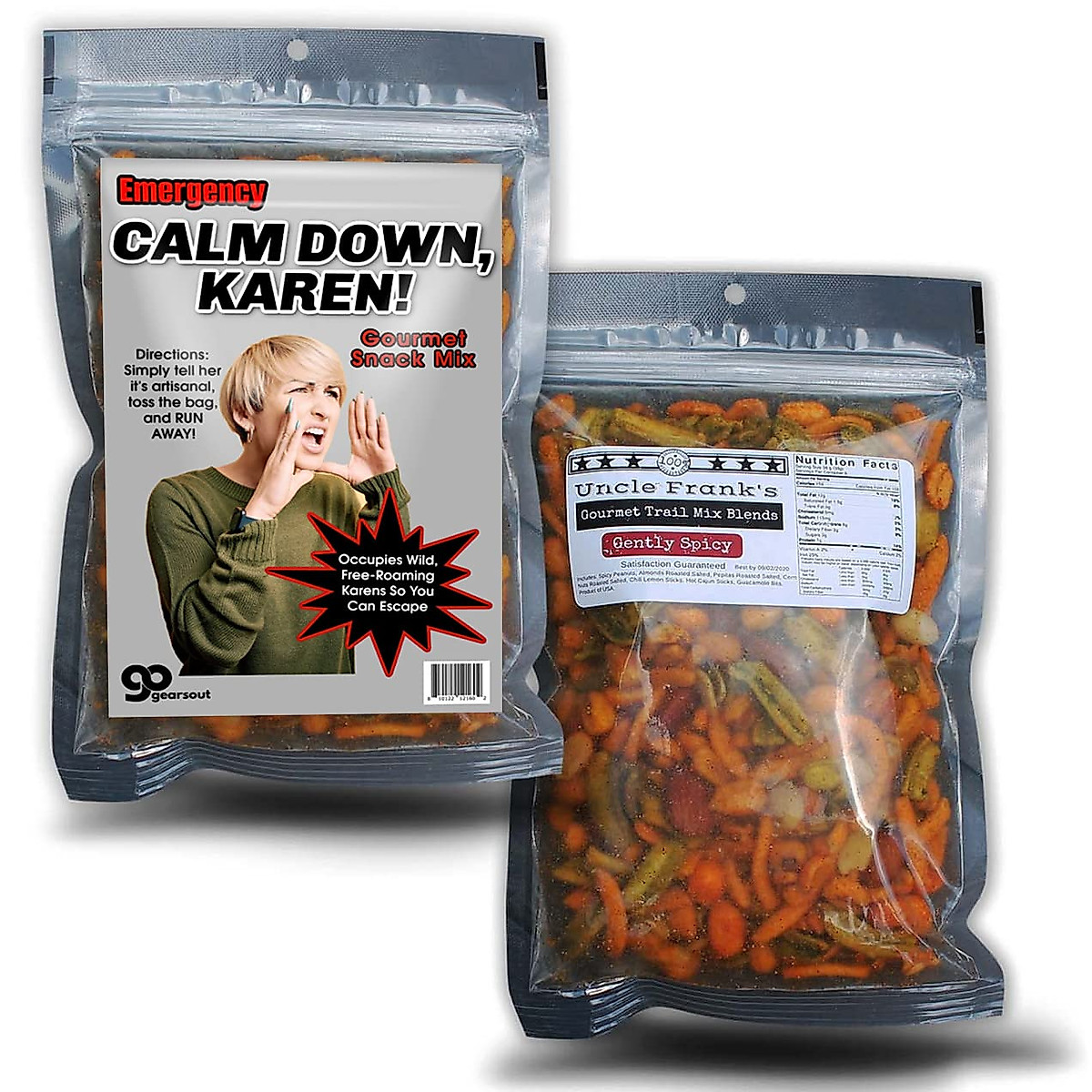 Calm Down Karen Trail Mix - Gourmet Spicy Snack Blend for Women Karen Survivors - Funny Karen Gifts Adult Stocking Stuffers - Gag Christmas Gifts for Teens - American Made Gifts - Manager Gifts
