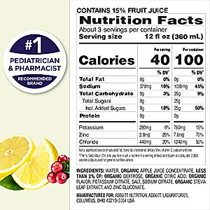 Pedialyte Organic Electrolyte Solution, Crisp Lemon Berry, 33.8 Fl. Oz (Pack of 4)