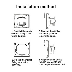 Smart Thermostat, 86 Type Concealed Wifi APP Voice Control Temperature Controller Silver Electric Heating Programmable Temperature Controller 95‑240V for Home Hotel