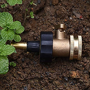 PLG Heavy Duty Brass High Pressure Jet Hose Nozzle with Hose Shut off Valve for Garden Hose