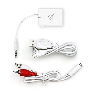Aluratek Bluetooth v3.0 Audio Transmitter, Bluetooth enable TVs, Stereos, Computers and MP3 Players for Wireless Audio Transmitting to BT Headphones, Up to 33ft. (ABT01F), white