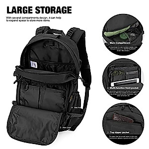 Mardingtop Small Tactical Backpack,Molle Hiking Backpack for Backpacking,Cycling and Biking ,25L Backpack