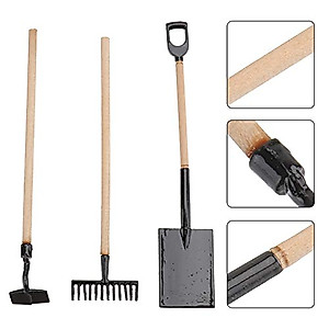 SAFIGLE 2 Sets Cactus Decors Garden Succulent Mini Miniature Hand Decoration Tools Transplanting Rake Fairy Black Decor Care Potting Playing Bonsai Accessories Kit Houseplant Fake Indoor