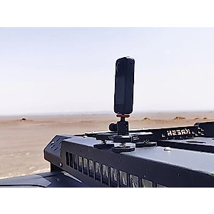 ULIBERMAGNET Magnetic Action Camera Mount,Solid Aluminum Magnetic Mount Tripod with Mini Ball Head,Strong Rubber Coated Magnet with 1/4’’-20 Male Thread Stud for Mobile Camera,GoPro,Security Camera