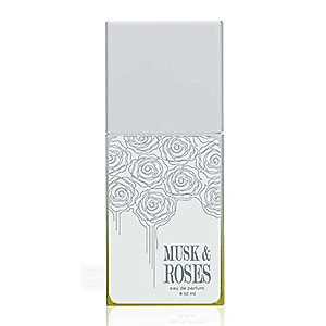 AHMED MUSK & ROSES 50mL Sensual Unisex Perfume for Women and Men featuring Sandalwood, Oud, Cedar and White Musk Base blended with a Fresh Fruity Top by Al Maghribi Arabian Oud and Fragrance Dubai