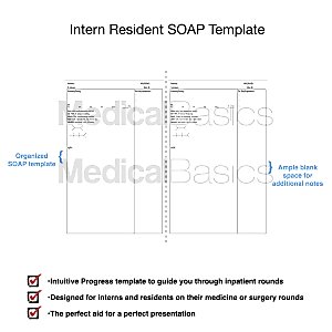 Inpatient Progress SOAP Notebook for Interns and Residents – Medical History and Physical Notebook, 200 Patient Templates for Inpatient Rounds