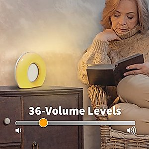 DailyBody Sound Machine White Noise Machine with 30 Soothing Sounds 12 Colors Night Light 36 Levels Volume 5 Timers & Memory Function Effectively Blocks Noise Ideal Sleep Machine for Baby Kids Adults