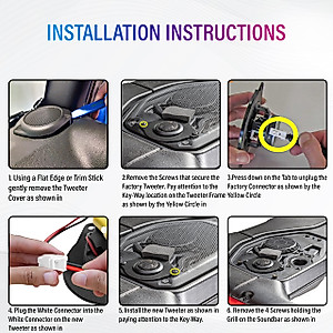 Sunluway JL- (1 Pair) Super Tweeters for 2018-2025 Jeep Wrangler JL & Gladiator JT