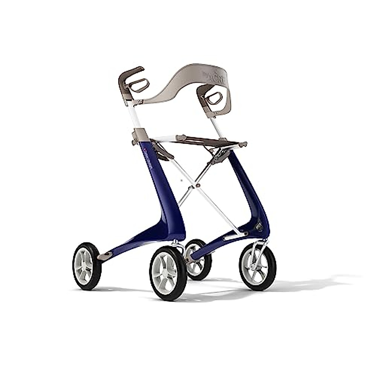 Medline byACRE Ultralight Carbon Fiber Rollator with Backrest, Blue