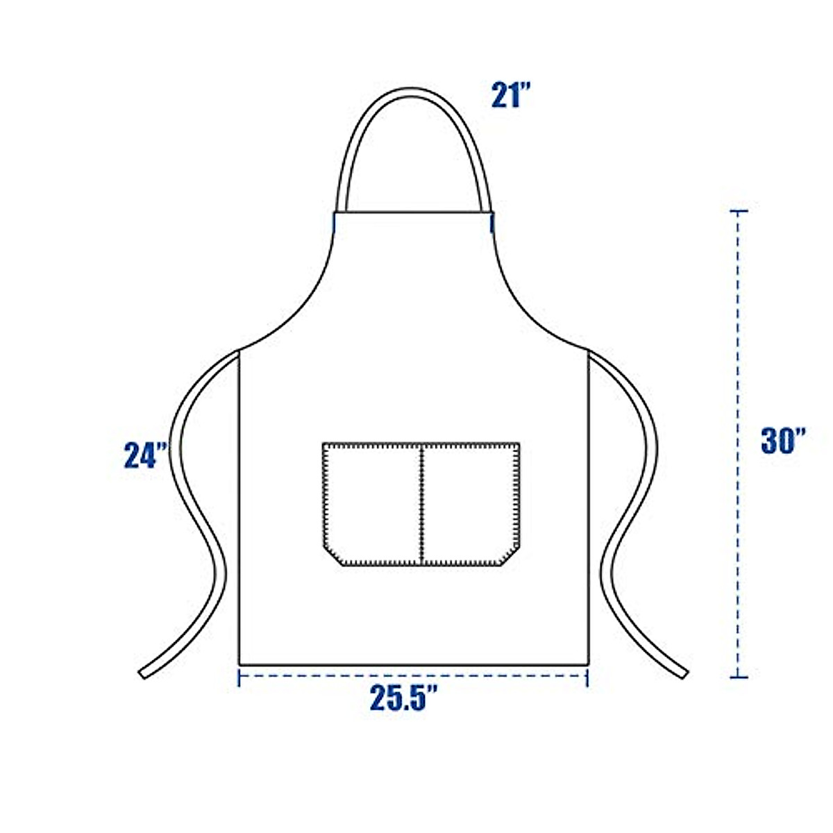 DUSKCOVE 12 Pack Plain Bib Aprons with 2 Pockets - Blue Unisex Commercial Apron Bulk for Kitchen Cooking Restaurant BBQ Painting Crafting