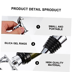 UPKOCH 3 Pcs Cork Champagne Preserver Wine Bottle Plug Wine Bottle Cap Horse Metal Plug Bottle Plug Bottle Metal Stopper Silver Preserver Cork Alloy Wine Preserver Pump Wine Bottle Plug