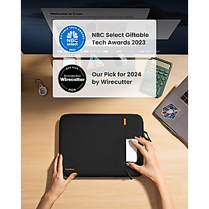 tomtoc 360° Protective Laptop Sleeve for 16-inch MacBook Pro M2/M1 Pro/Max A2780 A2485 A2141 2023-2019, Ultrabook Notebook Bag Case with Accessory Pocket, Shockproof, Water-Resistant, Lightweight