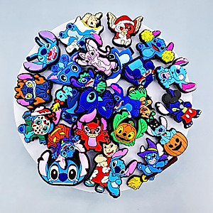 44 PCS Cartoon Charms for Girls Boys Kids Cartoon Croc Charms PVC Anime Pins Shoe Charms for Clog Sandals Bracelet Wristband Decoration Accessories Birthday Gift