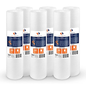 Aquaboon 5 Micron 20"x4.5" Sediment Water Filter Replacement Cartridge | Whole House Sediment Filtration | Compatible with AP810-2, SDC-45-2005, FPMB-BB5-20, P5-20BB, FP25B, 155358-43, 6 Pack