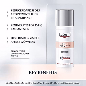Eucerin ANTI-PIGMENT - Pigment Reducing Night Cream - 50 milliliters (1.7 ounces)