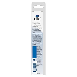 Oral-B Clic Toothbrush Whitening Replacement Brush Heads, White, 2 Count