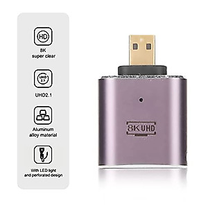 VINGVO Micro HD to HD Converter, Aluminum Alloy Female HD to Micro HD Adapter, Wide Applicability, Support 8K for Computers for Monitors