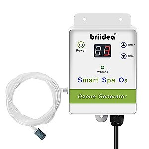 Spa Ozone Generator, Briidea Hi-Output Hot Tub Ozonator with Countdown Timer for Any Tubs or Spas, Chemical Free, Enjoy Your Comfortable Bath