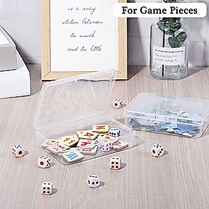 Ganydet 6 Packs Small Plastic Box, Rectangular Plastic Boxes with Lid, Small Plastic Storage Boxes, Clear Small Plastic Containers for Bead, Craft and Jewelry, 4.4'' × 3.2'' × 1.1''