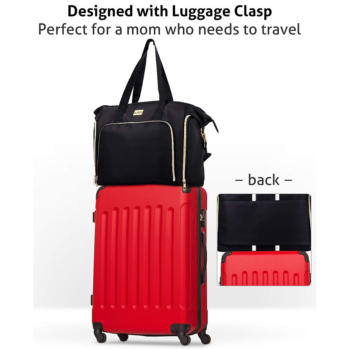 Lunies Breast Pump Bag Diaper Tote Bag, Double Layer Breastmilk Storage Bag for Travel, Large Capacity Baby Diaper Bag, Pumping Bag with Insulated Pockets