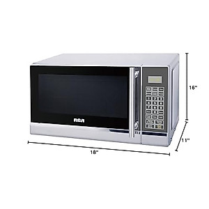 RCA RMW741 0.7 Cubic Foot Microwave, Stainless Steel Design, Silver