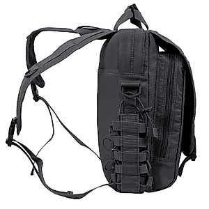 Seibertron Waterproof Molle Tactical 15.6"(inch) Laptop Sling Bag Backpack Black