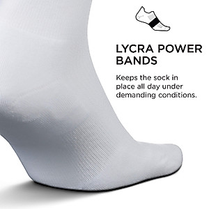 Feetures Unisex High Performance Cushion Quarter Sock (Large, White)