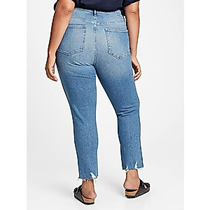 GAP Womens High Rise Vintage Slim Fit Jeans, Medium Rock, 29 Regular US