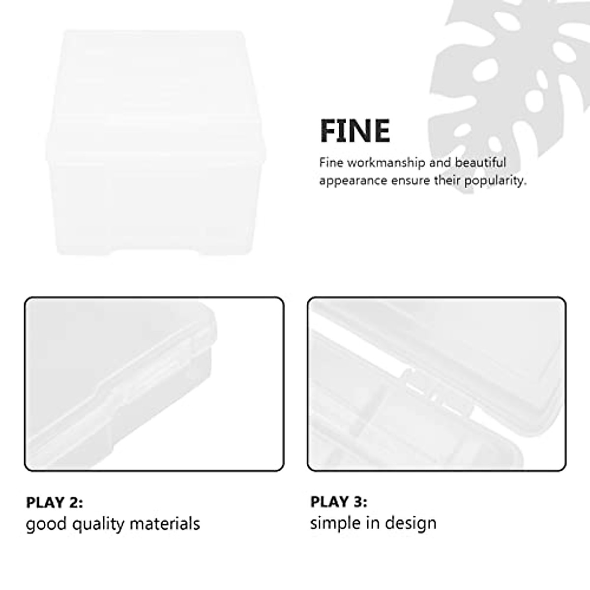 SEWACC 2 Sets 5x7 Clear Photo Storage Box Large Photo Case Picture Keeper with 12pcs Inner Boxes Classified Photos Container Greeting Card Organizer for Craft Stickers Stamps