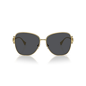 Versace Woman Sunglasses Gold Frame, Dark Grey Lenses, 60MM
