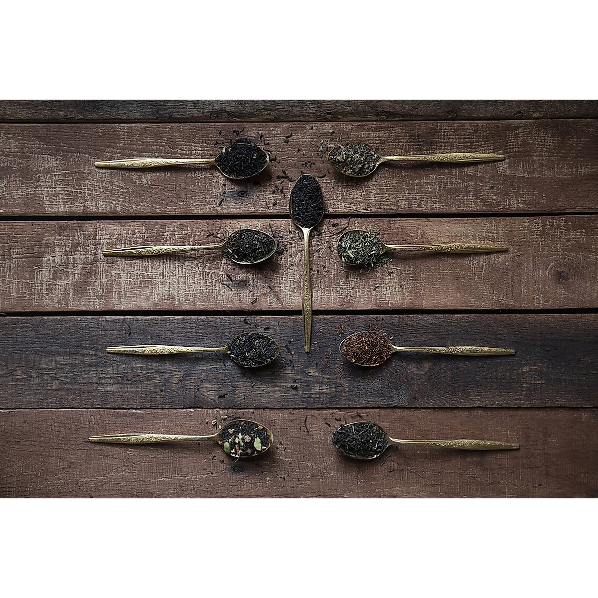 Golden Moon Tea Variety Pack - 9 Loose Leaf Tea Sampler - Organic Black, Green, White, and Herbal Teas Gift Set