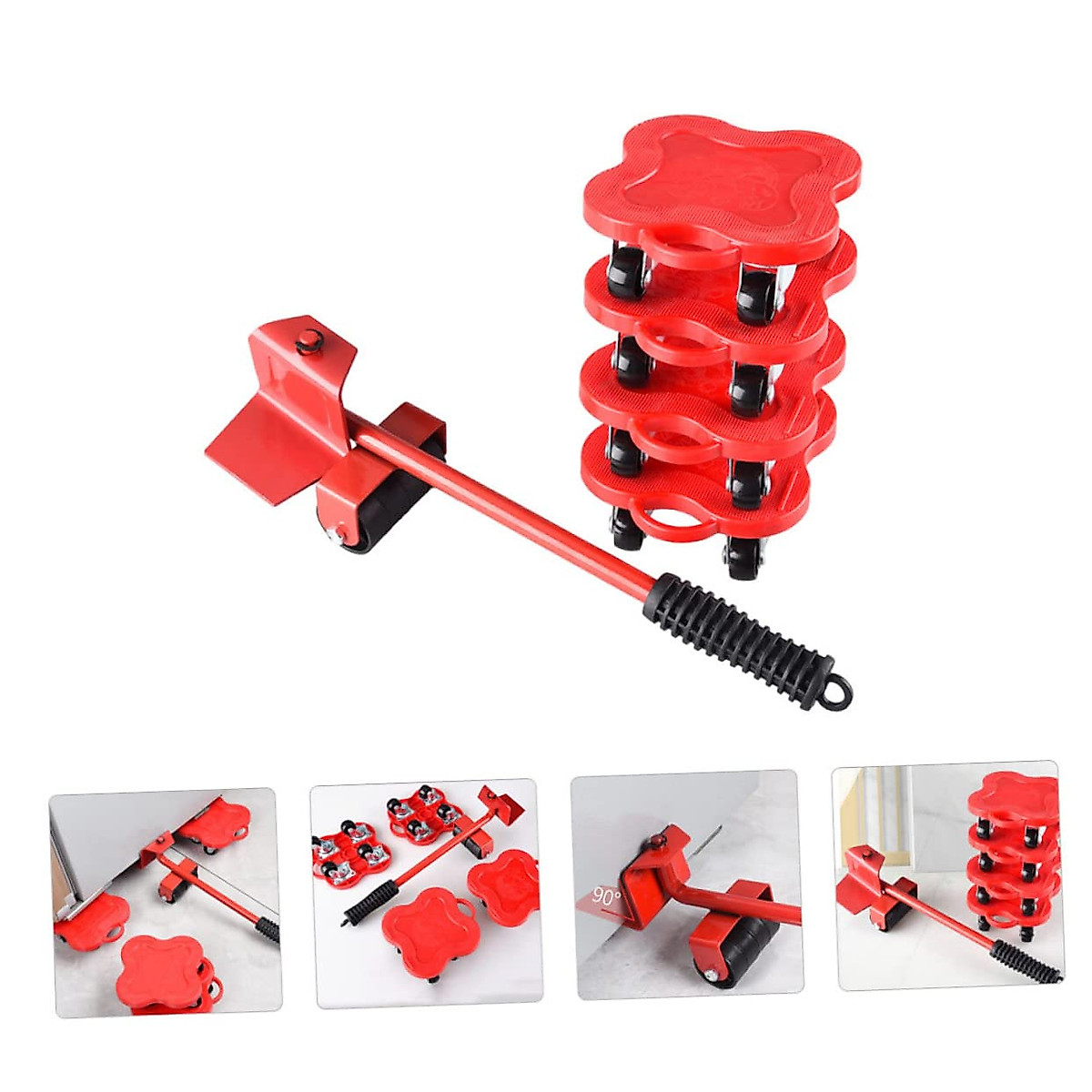CLISPEED 1 Set Moving Tools Furniture Sliders Moving Pry Bar Furniture Lifters for Heavy Furniture Chair Sliders Moving Home Artifact Mutitool Moving Device Aluminum Alloy Pulley Lifting
