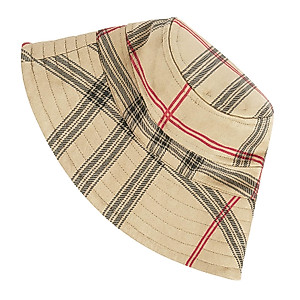 DOCILA Bucket Hat for Women Stylish Plaid Sun Protection Hats Foldable Checks Fisherman Cap Casual Sombrero De Copa Femme Fashionable Bob Visor Hat