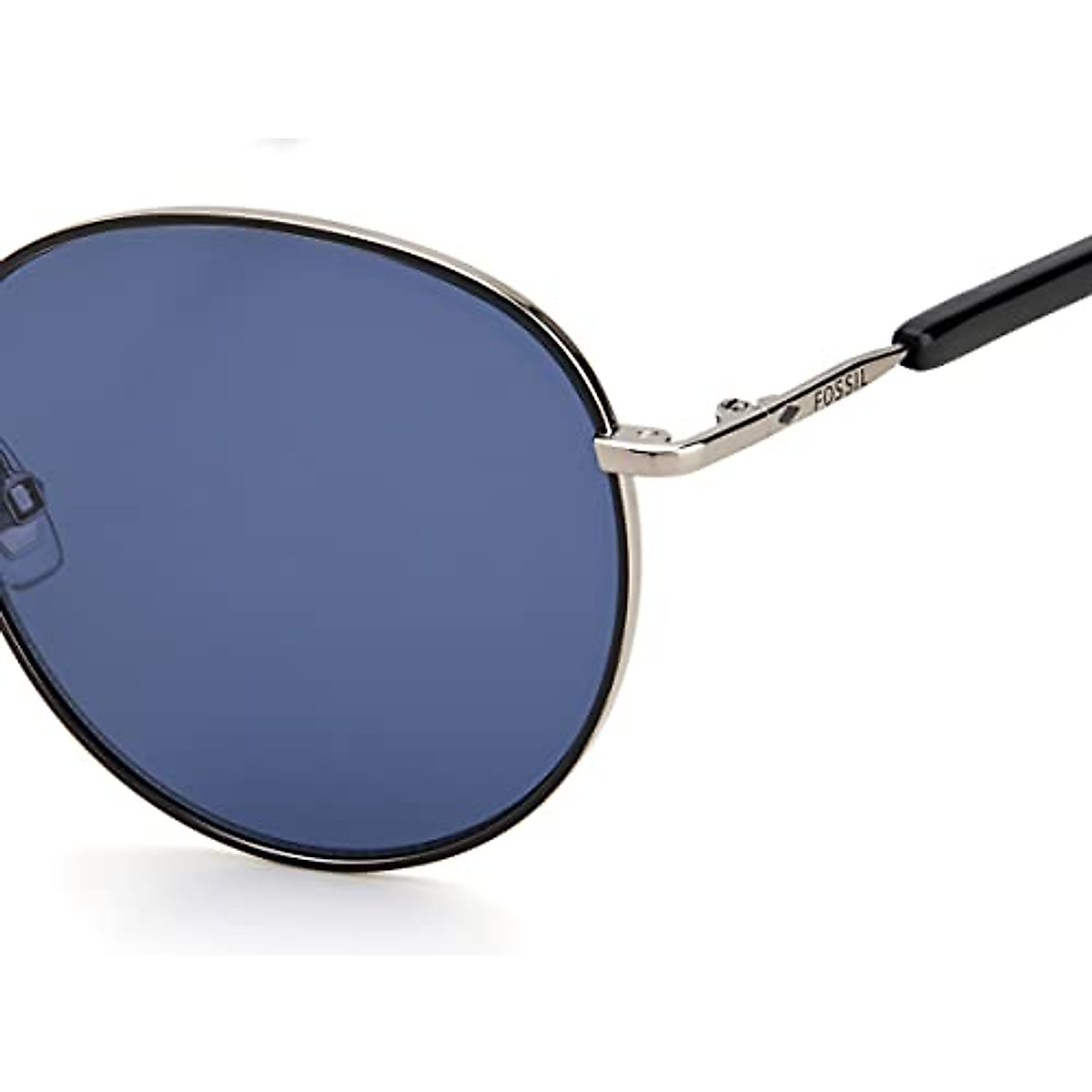 Fossil Men's Male Sunglass Style FOS 3120/G/S Oval, Ruthenium/Blue, 52mm, 20mm