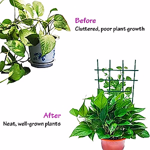 Trellis for Potted Plants, Garden Trellis Stackable Plastic Potted Plant Support DIY Indoor Outdoor Frame for Climbing Plants Vines Vegetable Cucumber Flower Pots Trellis 9 Packs