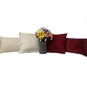 Norott Decorative Throw Pillow Vault Secret Pocket-6.5x10.5-Keep Items Private Safe Secure in Plain Sight-Beds-Couch-Sofa-Any Room-Travel Use- Oblong Crimson-13.5x19.5x6.5 inches