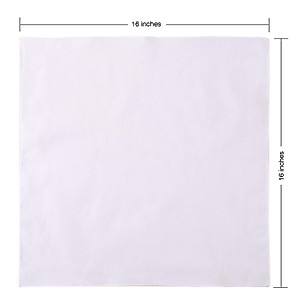 Deviegath Men's Handkerchiefs 18 Pack 100% White Cotton Solid White Hankie