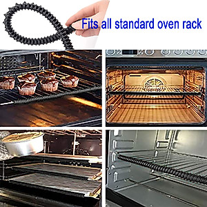 2 PCS/Black Oven Rack Shields - Heat Resistant Silicone Oven Rack Cover 14 inches Long Oven Rack Edge Protector, Protect Against Burns and Scars