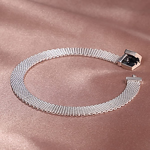 KUNSIR Jewelry Bracelet for with Reflexions clip-on charms,925 Sterling Silver Jewelry Bracelet Fit Gift for Women