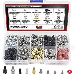 DYWISHKEY Computer Screws Standoffs Set Assortment Kit, 340 PCS