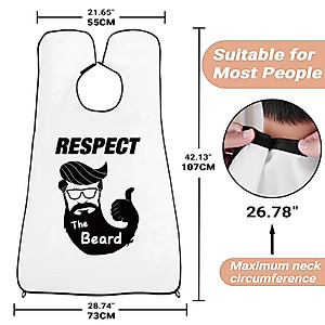 Beard Bib Men Shaving Gifts: Cool Gadgets Stocking Stuffers for Husband Him Boyfriend Dad Christmas Birthday Fathers Day Ideas, Trimming Hair Apron Trimmer Catcher Cape for Sink Trim Shave Accessories