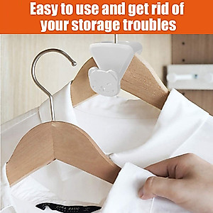 18 Pcs Space Saving Hanger Hooks, Clothes Hanger Connector Hooks to Create Up to 5X More Closet Space, AS SEEN ON TV, Heavy Duty Cascading Hanger Hooks for Organizer Closet, Fits All Hangers, White