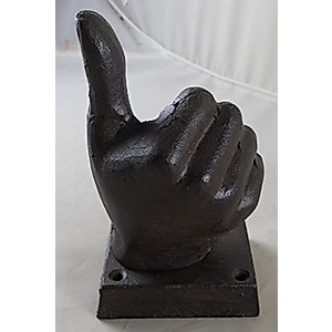Cast Iron Thumbs Up Themed Wall Mounted Hook