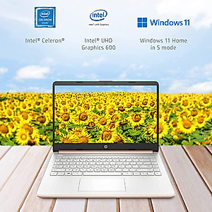 HP Latest Stream 14" HD Laptop, Intel Celeron Processor, 16GB Memory, 64GB eMMC Storage, Fast Charge, HDMI, Up to 11 Hours Long Battery Life, Office 365 1-Year, Win 11 S, Microfiber Bundle, Pink Gold