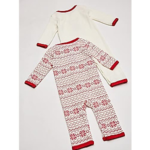 Hudson Baby Unisex Baby Cotton Sleep and Play, Reindeer, 0-3 Months