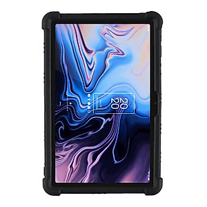 HminSen Case for TCL TABMAX 10.4 Tablet,Kids Friendly Soft Silicone Adjustable Stand Cover for Nokia T20 Tablet 10.36 inch (Black)