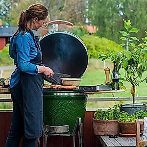 BBQration 18 3/16" Big Green Egg Grate Large CIF999A Matte Cast Iron Cooking Grid Grates Replacement Parts for Big Green Egg Large, Kamado Charcoal, Vision Grill VGKSS-CC2, B-11N1A1-Y2A