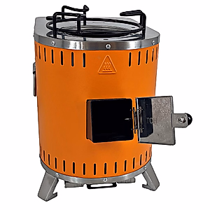Drifters Portable Thermo-Electric Camp Stove for Wood, Pellet, Charcoal Cooking with Built-In Electricity Generator, 6000 mAH Battery and USB Plugs